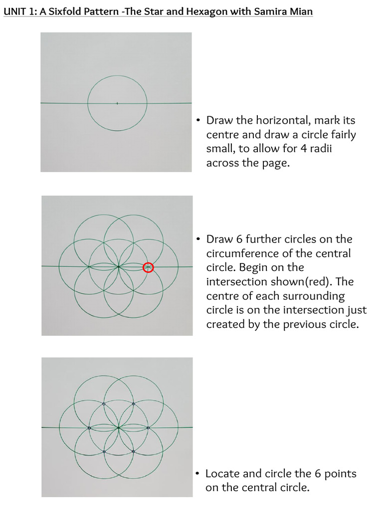 Sixfold Star and Hexagon Pattern Guide | PDF