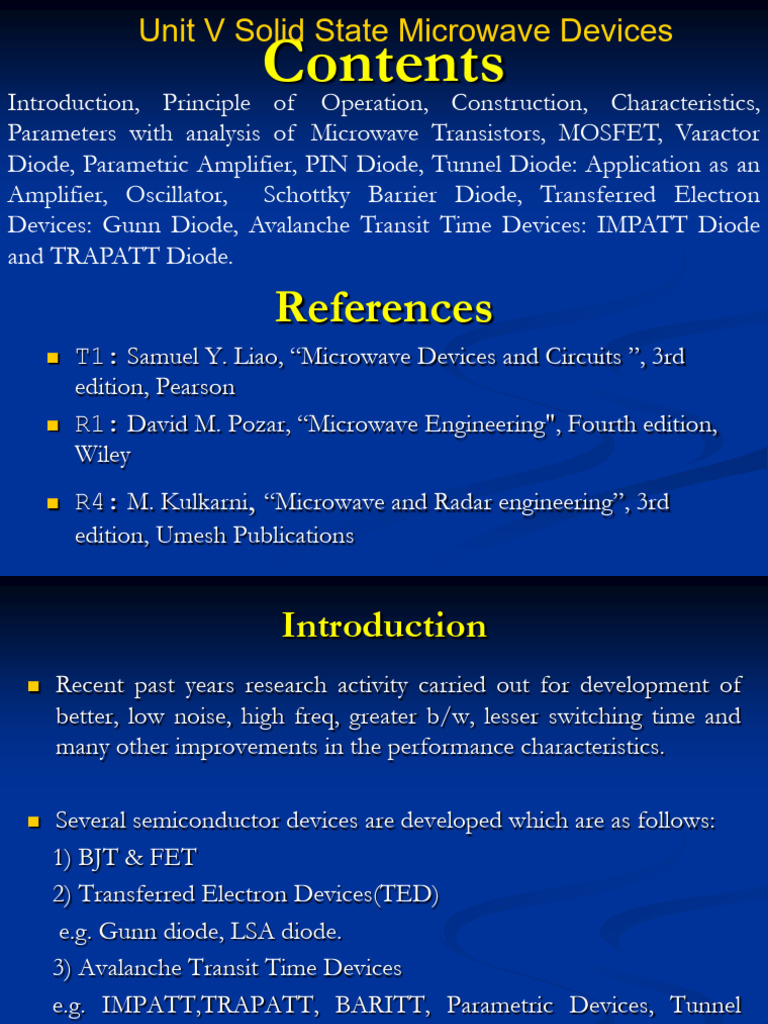 Unit 5 Solid State Microwave Devices | PDF | Field Effect Transistor ...