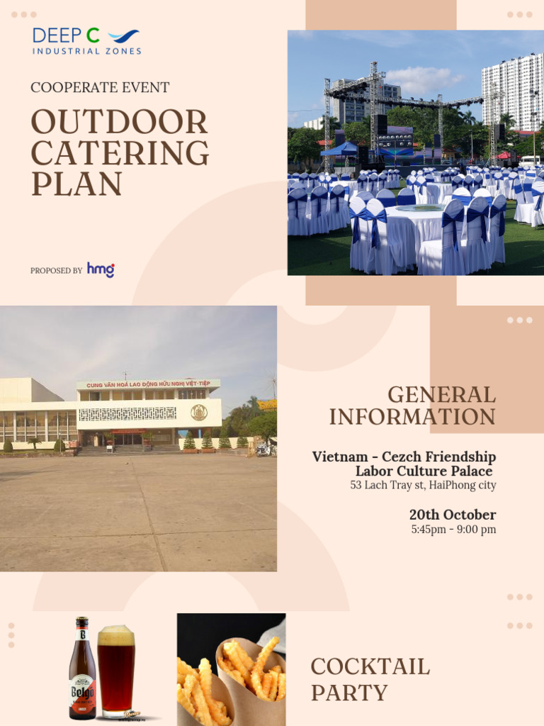 Outdoor Catering Plan for Cocktail Party | PDF