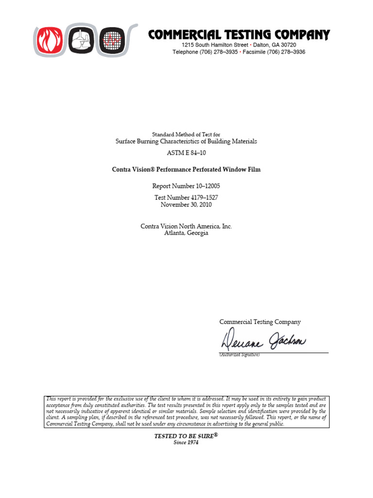 ASTM E84 10 Surface Burning of Building Materials Testing 1110 | PDF ...