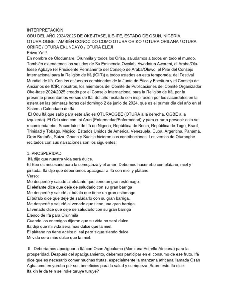 Oke Itase 2024 2025 | PDF