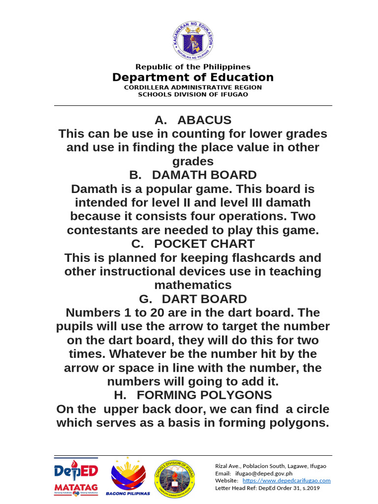 New-Letter-Head-Numeracy Materials | PDF