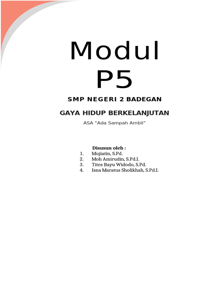 Modul-P5 - ASA (Ada Sampah Ambil) - Kelas 9 FIX | PDF