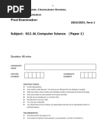 CBSE Class XI Computer Science Model Paper | PDF