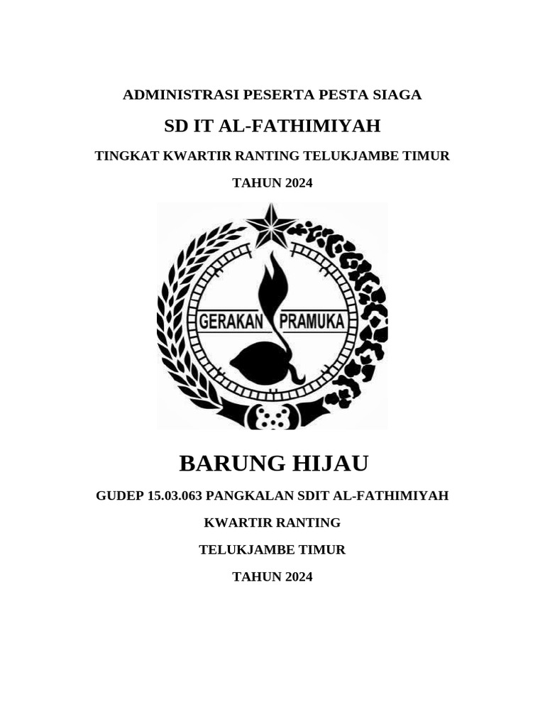 COVER ADMINISTRASI PESTA SIAGA | PDF