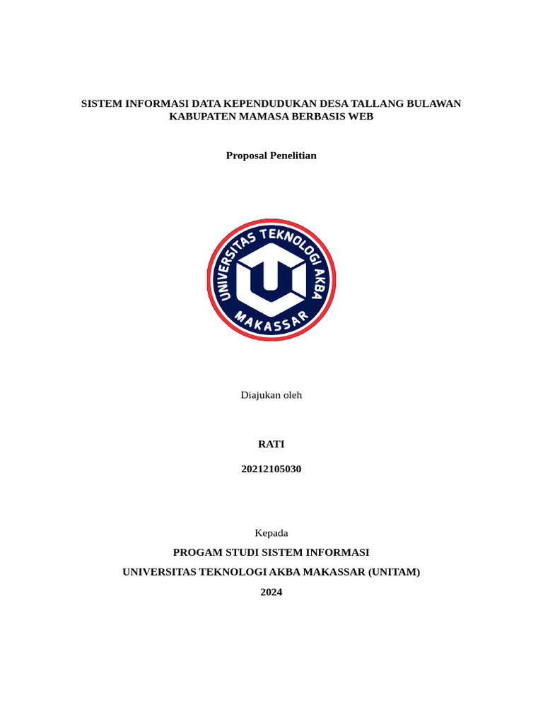 Proposal Rati - 20212105030 | PDF