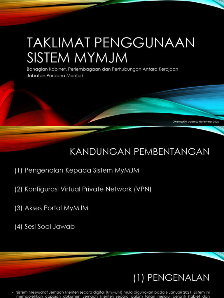 TAKLIMAT PENGGUNAAN SISTEM MYMJM | PDF