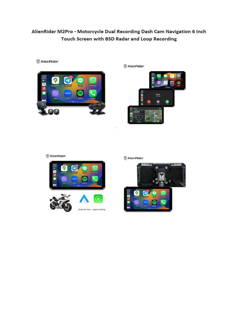 AlienRider M2Pro Motorcycle System Overview | PDF