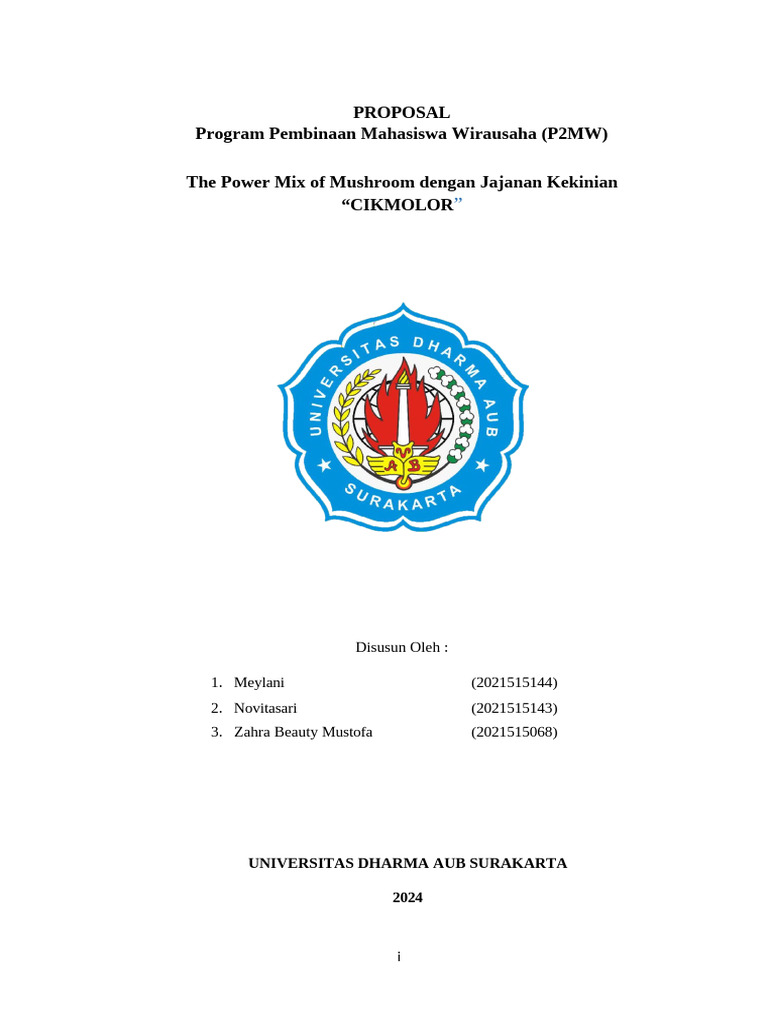 Proposal P2MW Cikmolor 2a | PDF