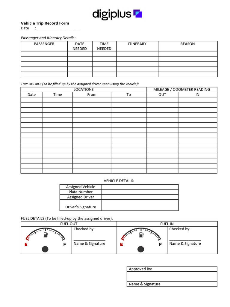 DIGI - Vehicle Trip Record | PDF