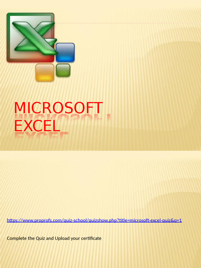 Grade 5 PPT Introduction To Excel | PDF | Microsoft Excel | Menu (Computing)