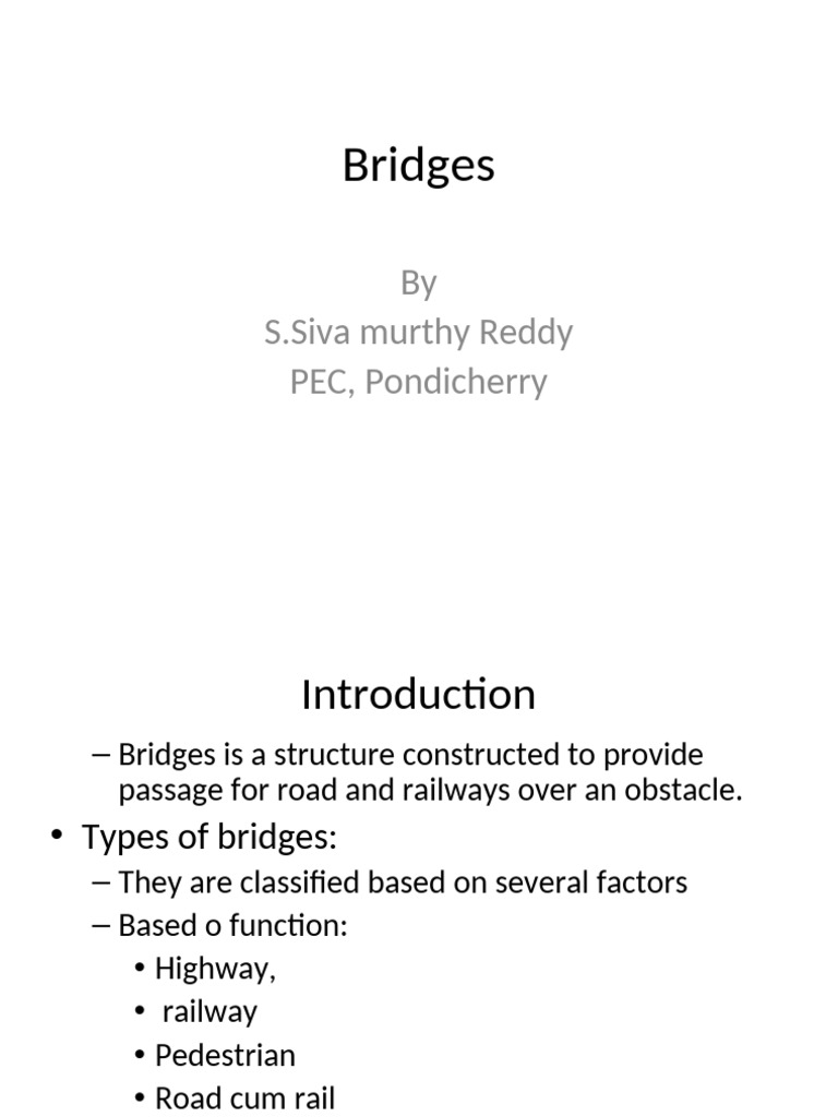 bridges-PowerPoint Presentation | PDF