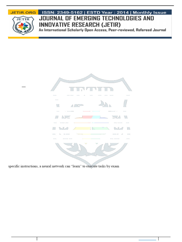 JETIR2304708 | PDF | Artificial Neural Network | Machine Learning