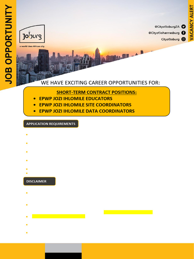 STC 004 2024 EPWP Site Data Coordinators Educators Jozi Ihlomile Health | PDF | Sexually ...