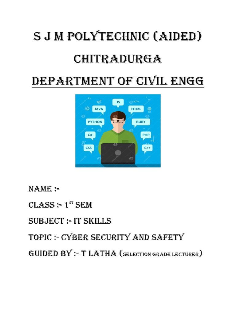 Cyber Safety for 1st Sem Students | PDF