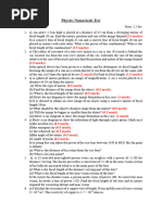 Tallentex 2025 Class 10 Physics Paper | PDF
