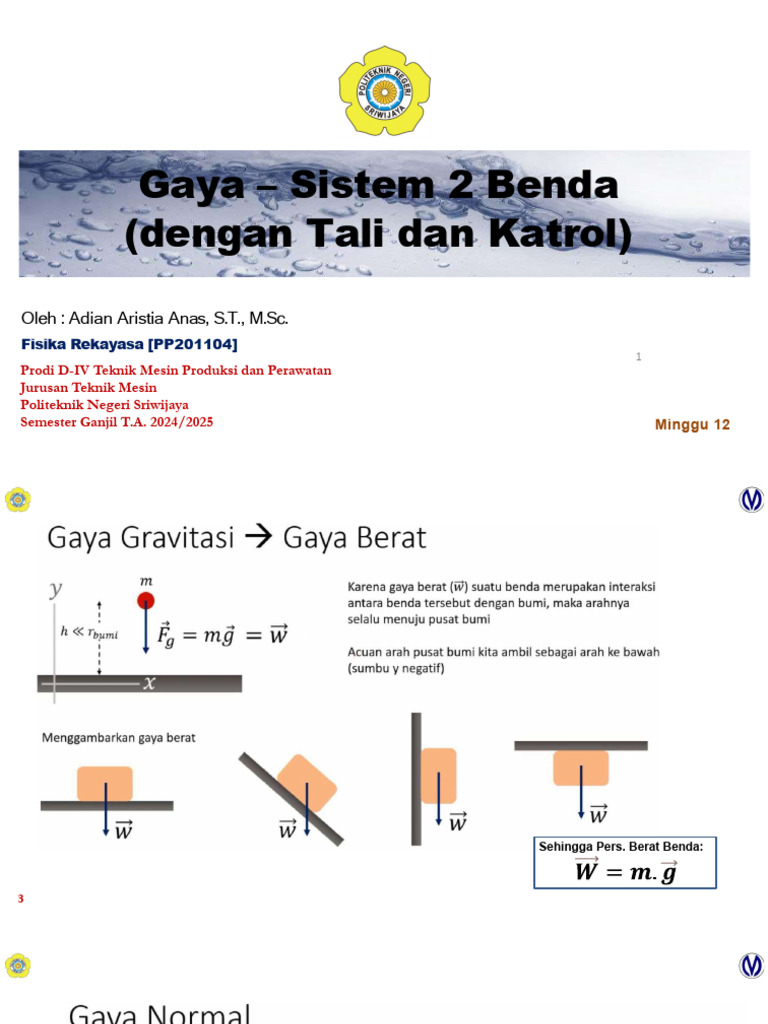 Dinama Gaya - Sistem 2 Benda & Katrol_D4 TMPP | PDF