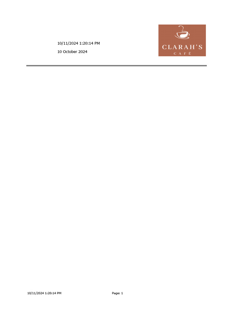 Kitchen Itemized Report 10 OCT 2024 | PDF | French Fries | Asian Cuisine