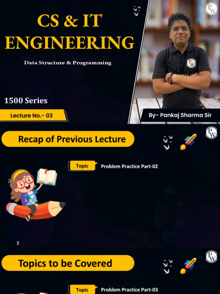 Data Structure Programming 03 Class Notesgate 2024 Computer Science and ...