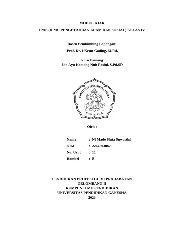 Modul Ajar IPAS Kelas IV Fase E | PDF