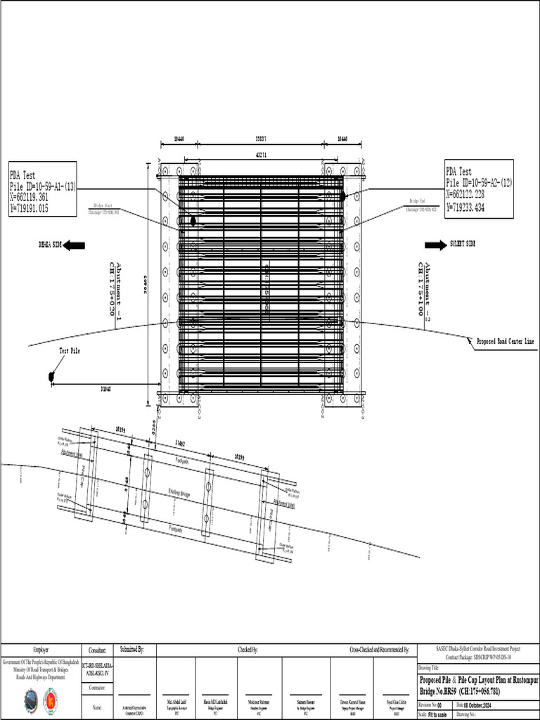 Proposed Pile Cap Layout for Bridge BR59 | PDF