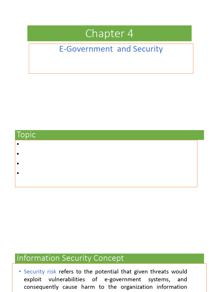 Chapter 4E GOVSecurity - Final | PDF | Information Security | Security