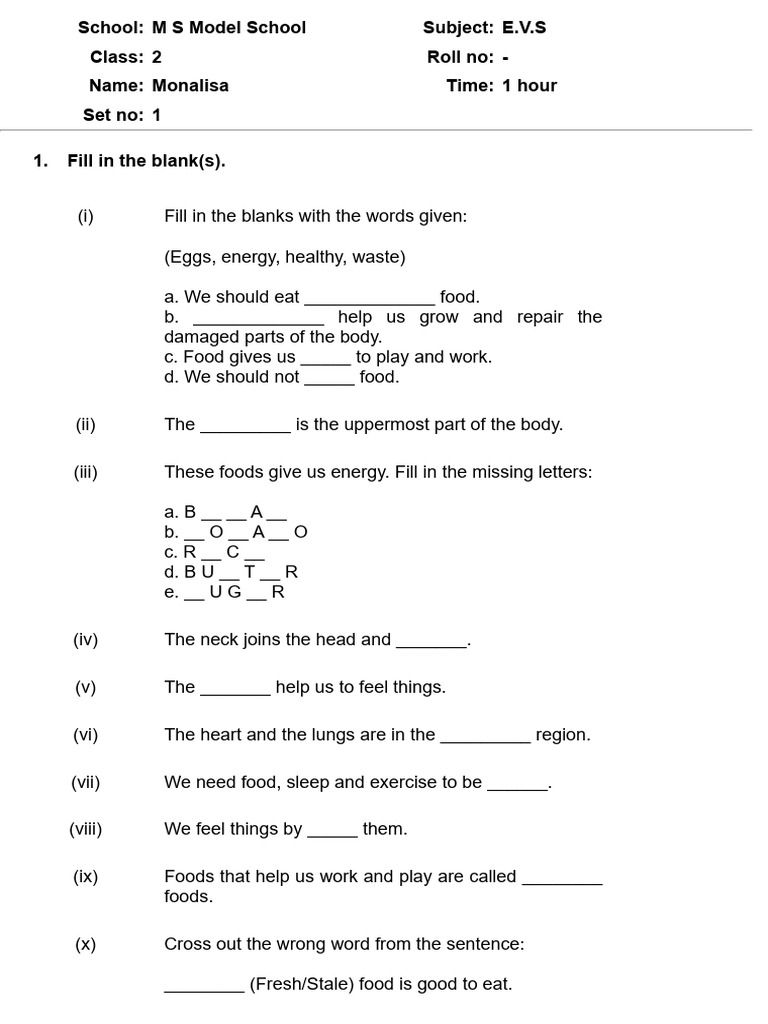 Class 2 E V S 2 PDF