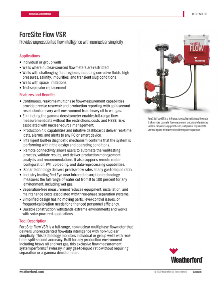 Weatherford Foresite Flow VSR | PDF