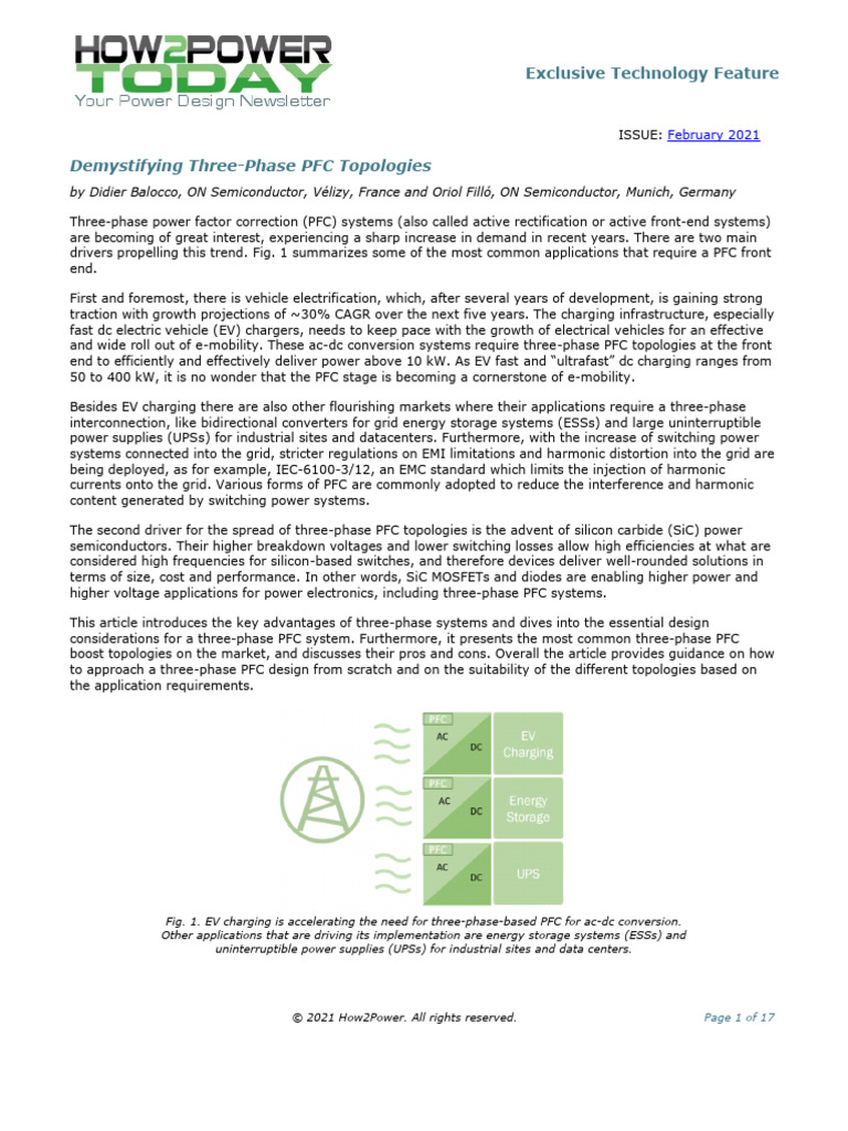 Demystifying Three-Phase PFC Topologies by on Semiconductor | PDF ...