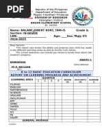 Report On Learner Not Promoted or Progressed To The Next Grade E110 | PDF