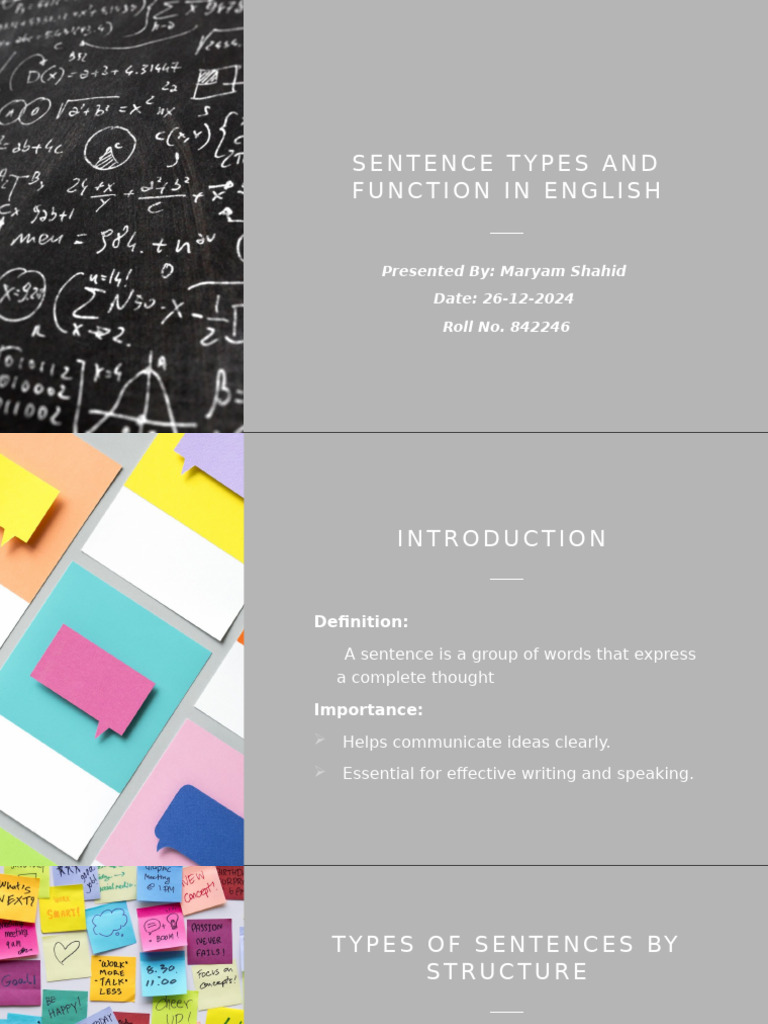 Types of Sentences | PDF
