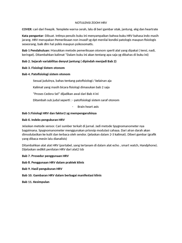 NOTULENSI ZOOM HRV | PDF