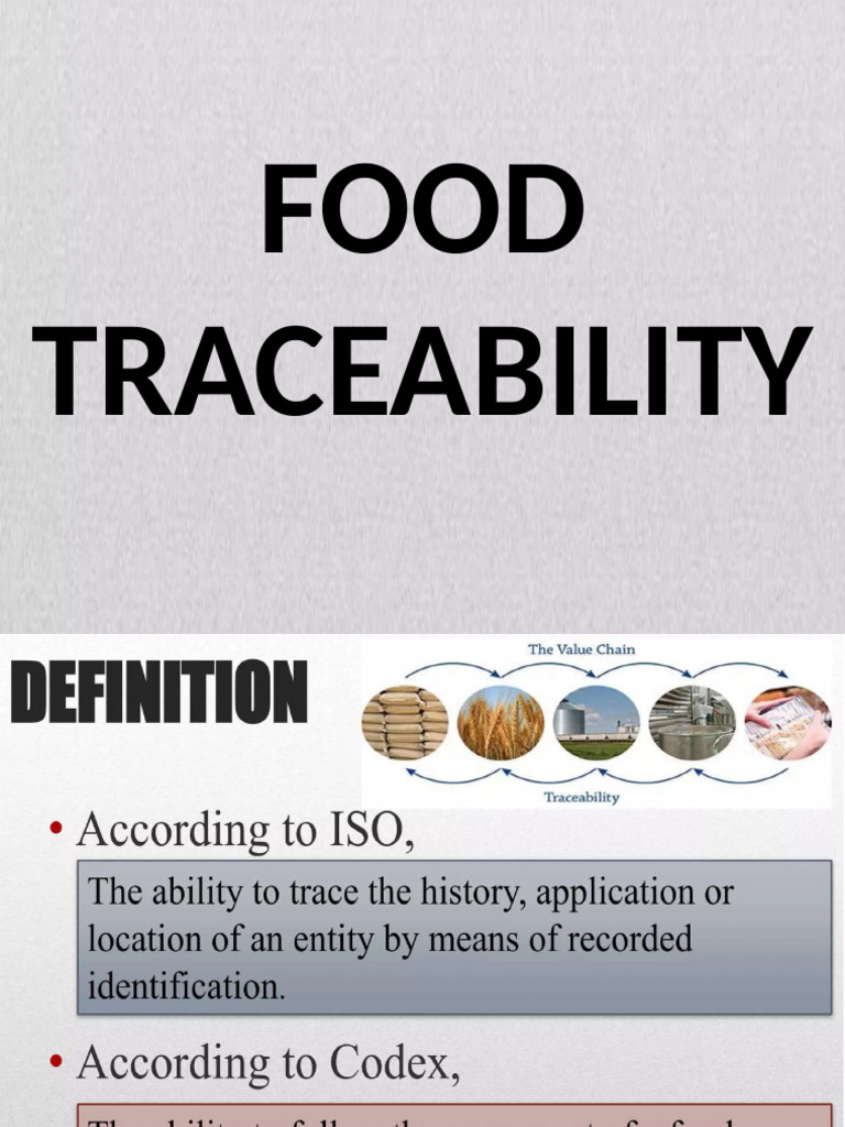 Food Traceability PPT R-1. | PDF