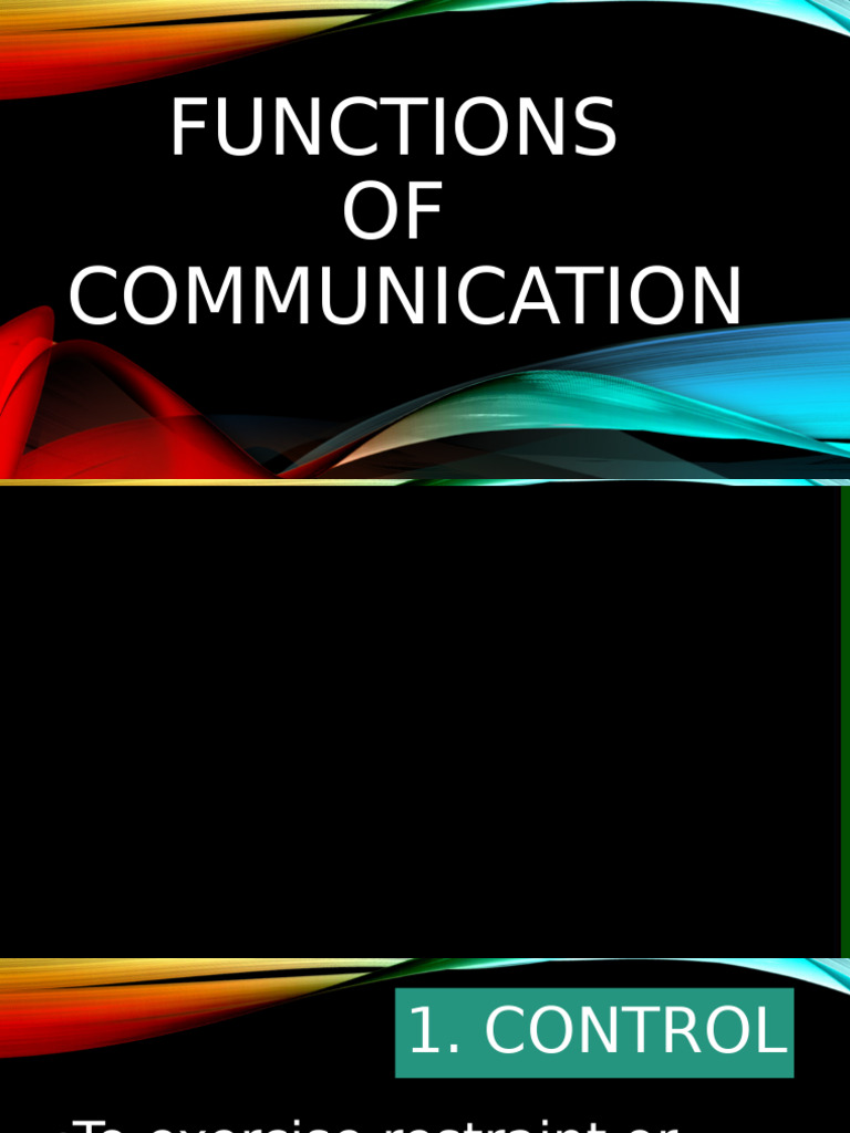 Functions of Communication | PDF | Communication | Emotions