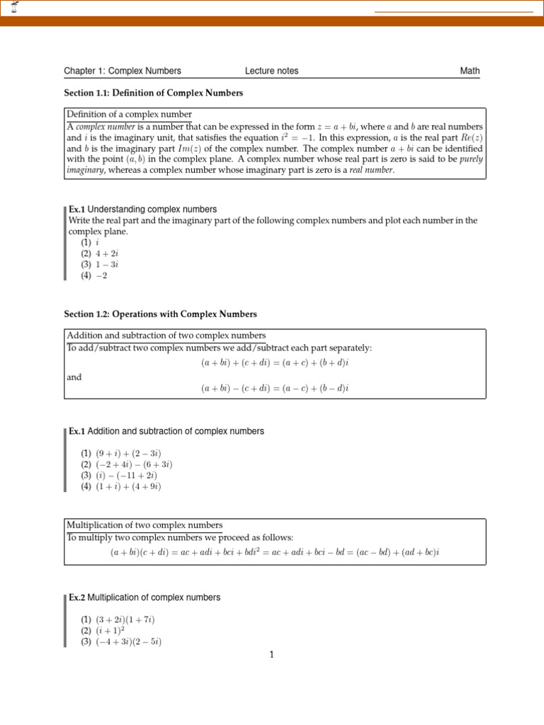 Complex Numbers--1 | PDF | Coordinate System | Complex Number
