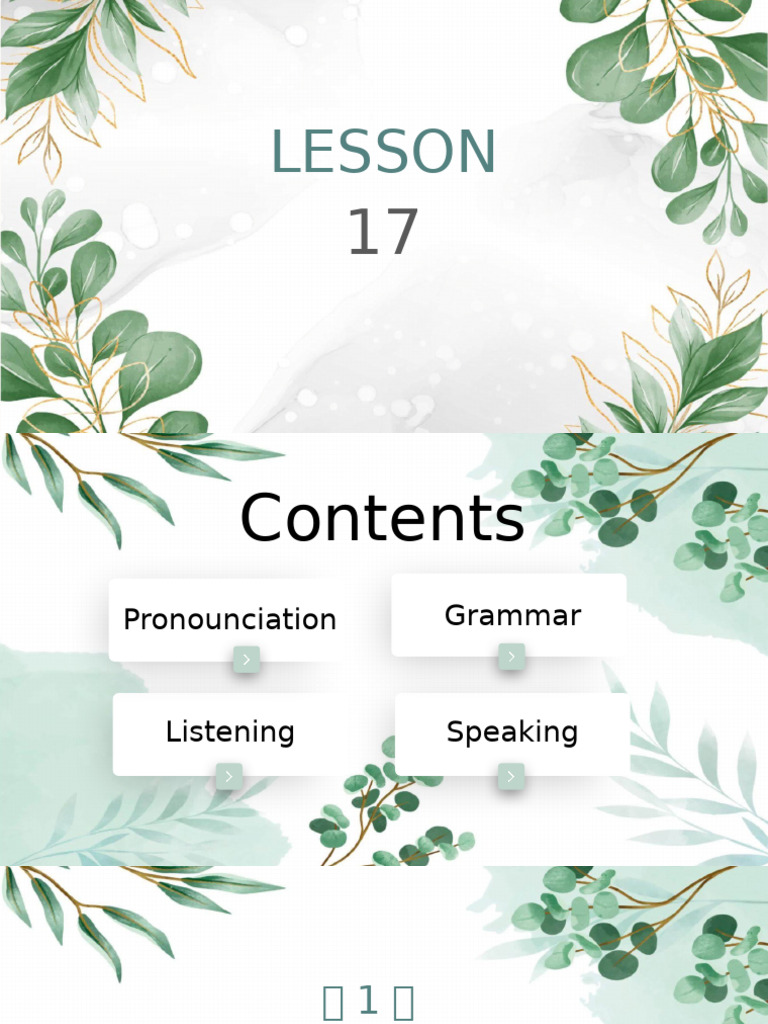 Lesson 17 | PDF