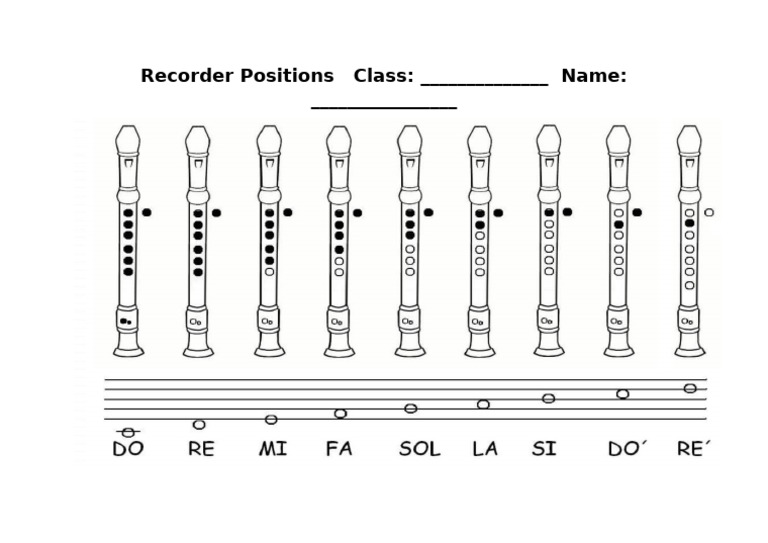 Recorder Positions | PDF