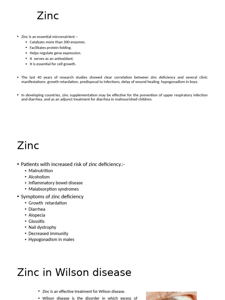 Zinc: Essential Nutrient and Health Benefits | PDF