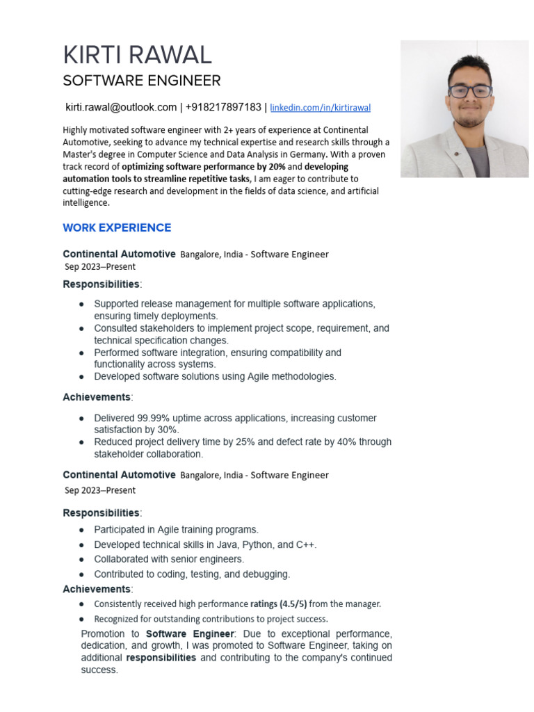 KIRTI cv 01-10-2024 | PDF | Software | Software Engineering