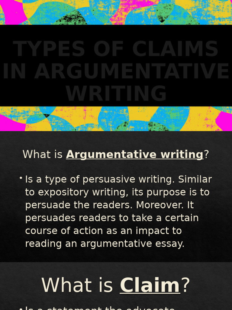 Types of Claims in Argumentative Writing | PDF | Planets ...