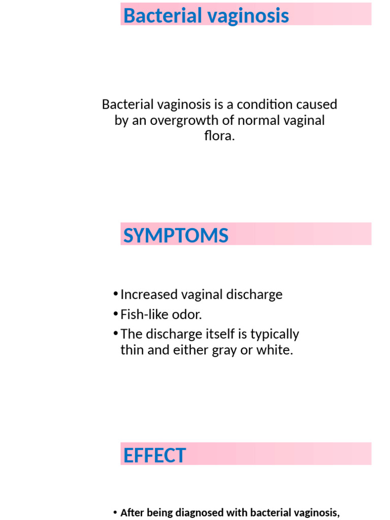 Bacterial Vaginosis | PDF
