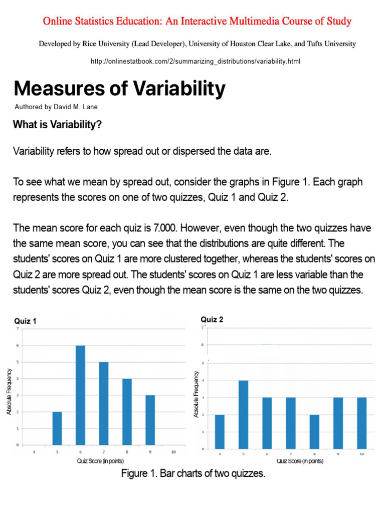 Understanding Data Variability | PDF | Variance | Statistical Dispersion