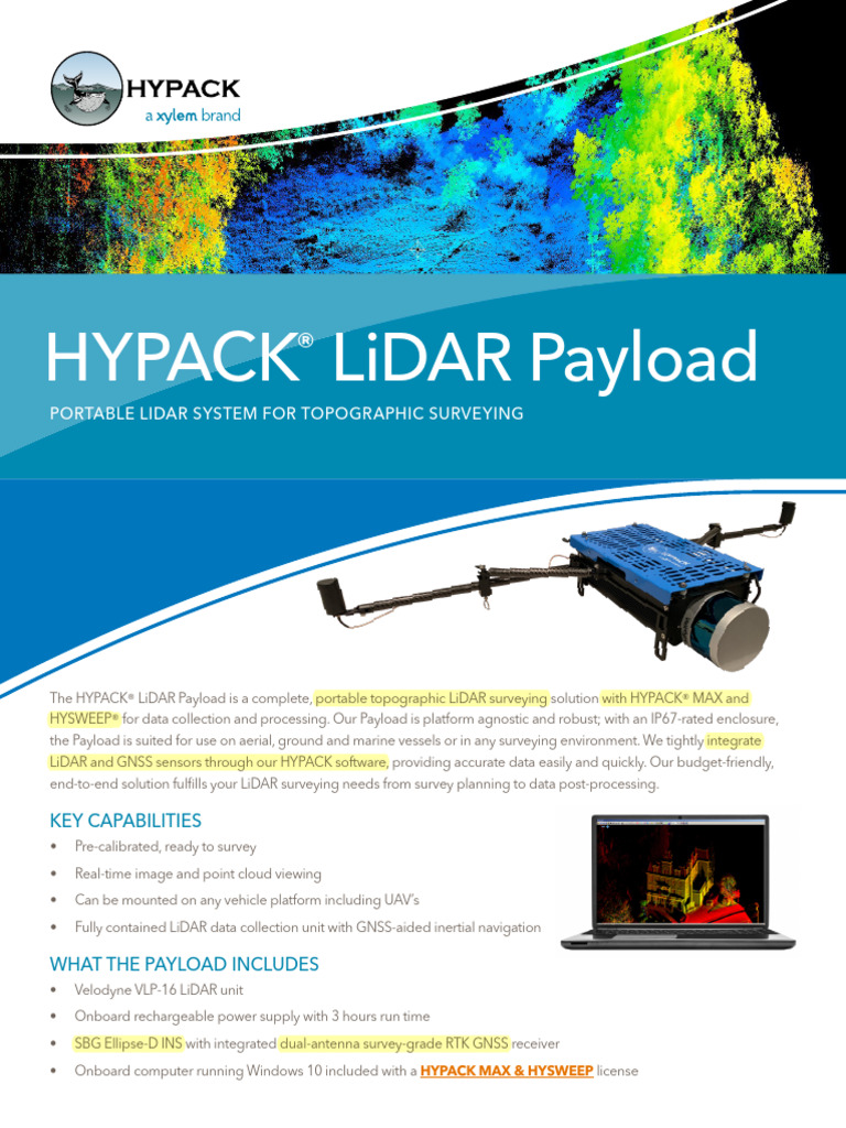 HYPACK LiDAR Payload - Q2-2021 | PDF | Lidar | Surveying