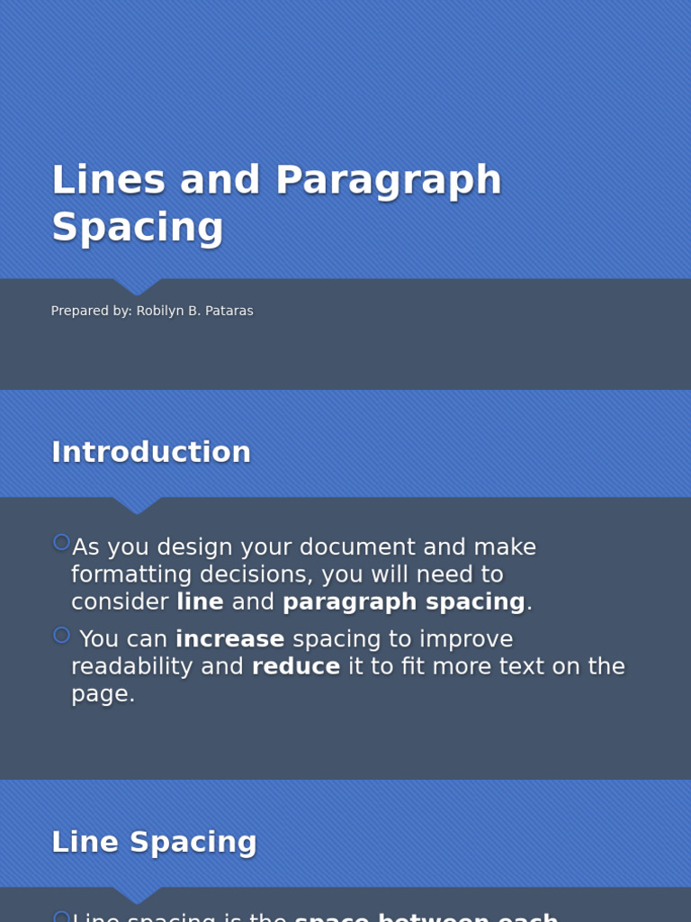 Lesson 8 - Lines and Paragraph Spacing | PDF | Paragraph | Software