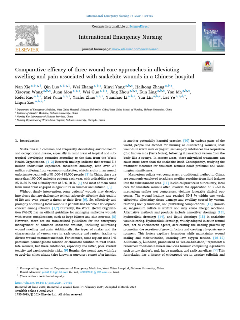 Comparative Efficacy of Three Wound Care Approaches in All - 2024 ...