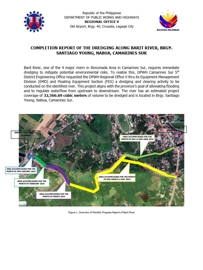 Barit River - Completion Report | PDF | Dredging | Earth Sciences