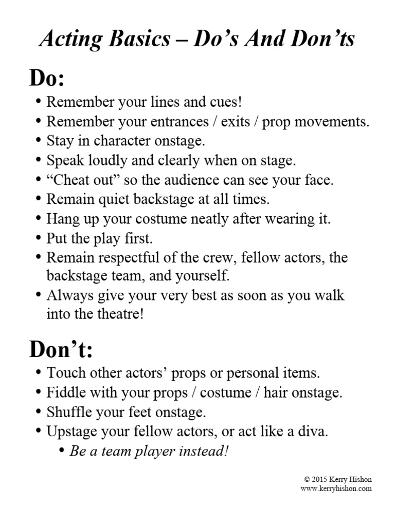 Acting Tips for Aspiring Actors | PDF