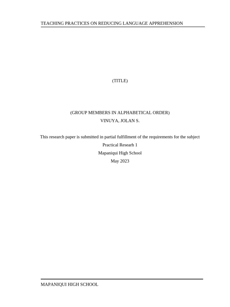 Chapter 1 Template Pdf Second Language Acquisition Learning