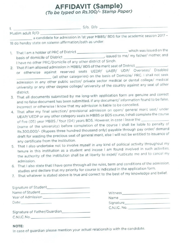 Sampleaffidated100 15154164350 | PDF