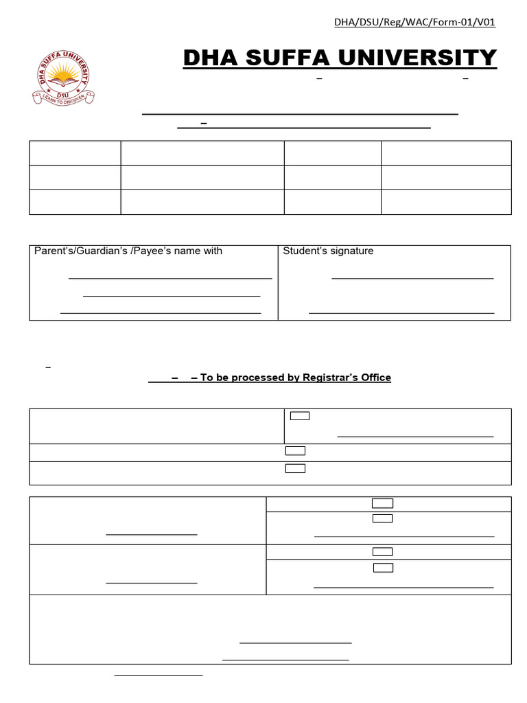 Admission Withdrawal Request Form | PDF